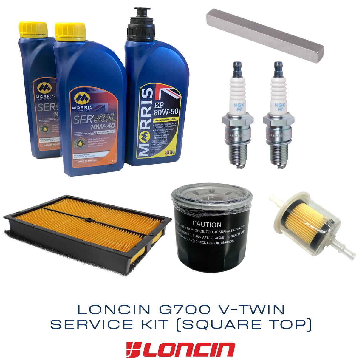 Loncin G700 Pre-2022 Square Air Filter Pressure Washer Service Kit ...